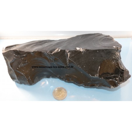 Bloc de pierre obsidienne noire brute 1,668kilos