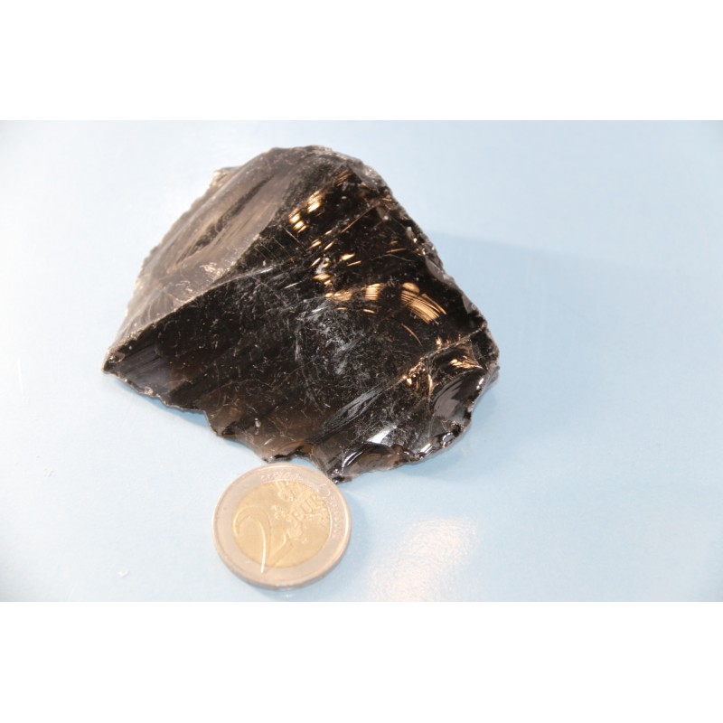 Obsidienne fumé pierre brute